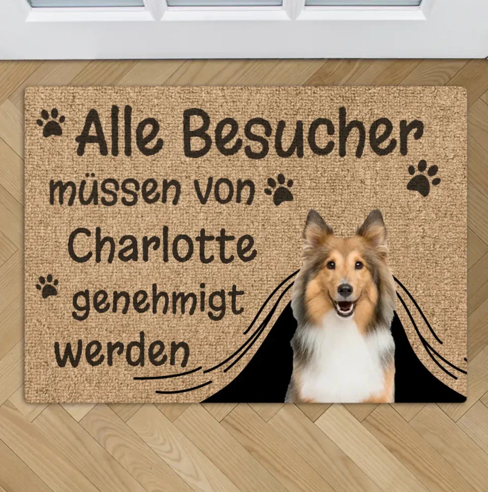 Besuch genehmigt - Individuelle Fußmatte – Pfotegws